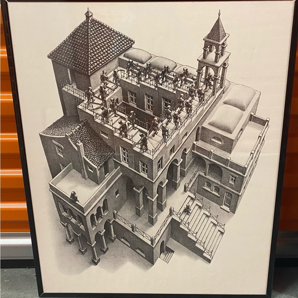 Art | Mc Escher Vintage Lithograph Art Ascending And Descending 196 ...